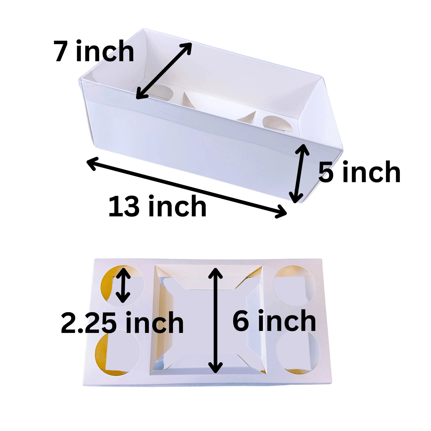 Clear Bento Box 1 Cake 4 Cupcakes Combo | Sweet Degrees Kitchen