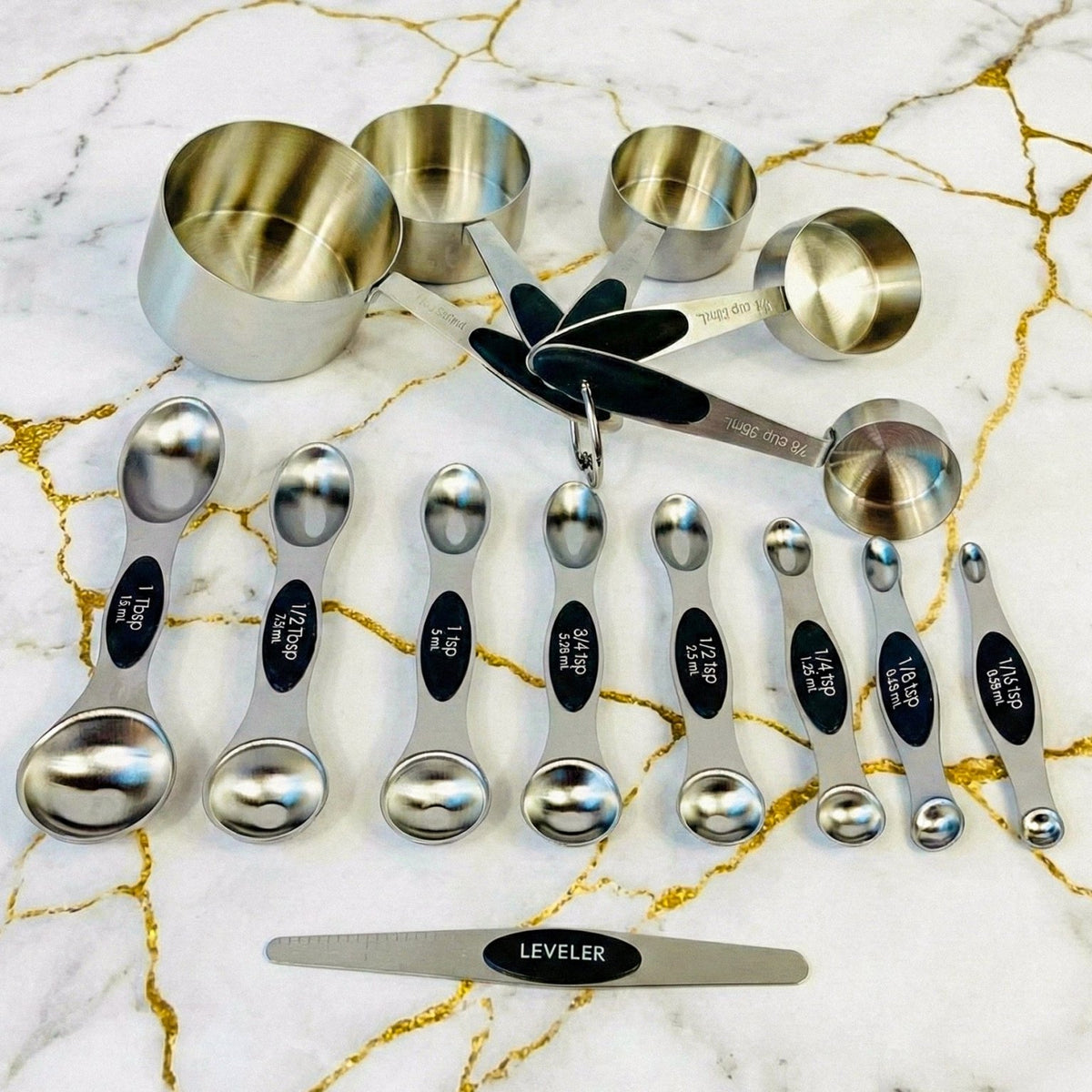 Magnetic Measuring Spoons & Cups 14 Piece Set – Sweet Degrees Kitchen